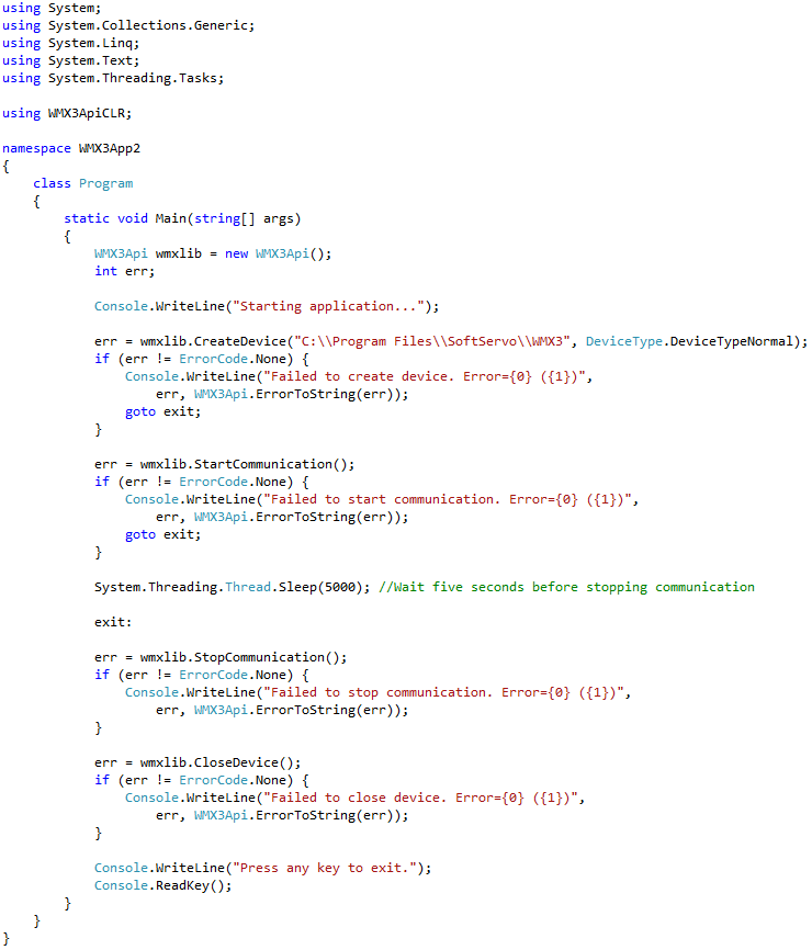 Tutorial 2 5 Running The Application — Wmx3 User Manual Documentation 8743